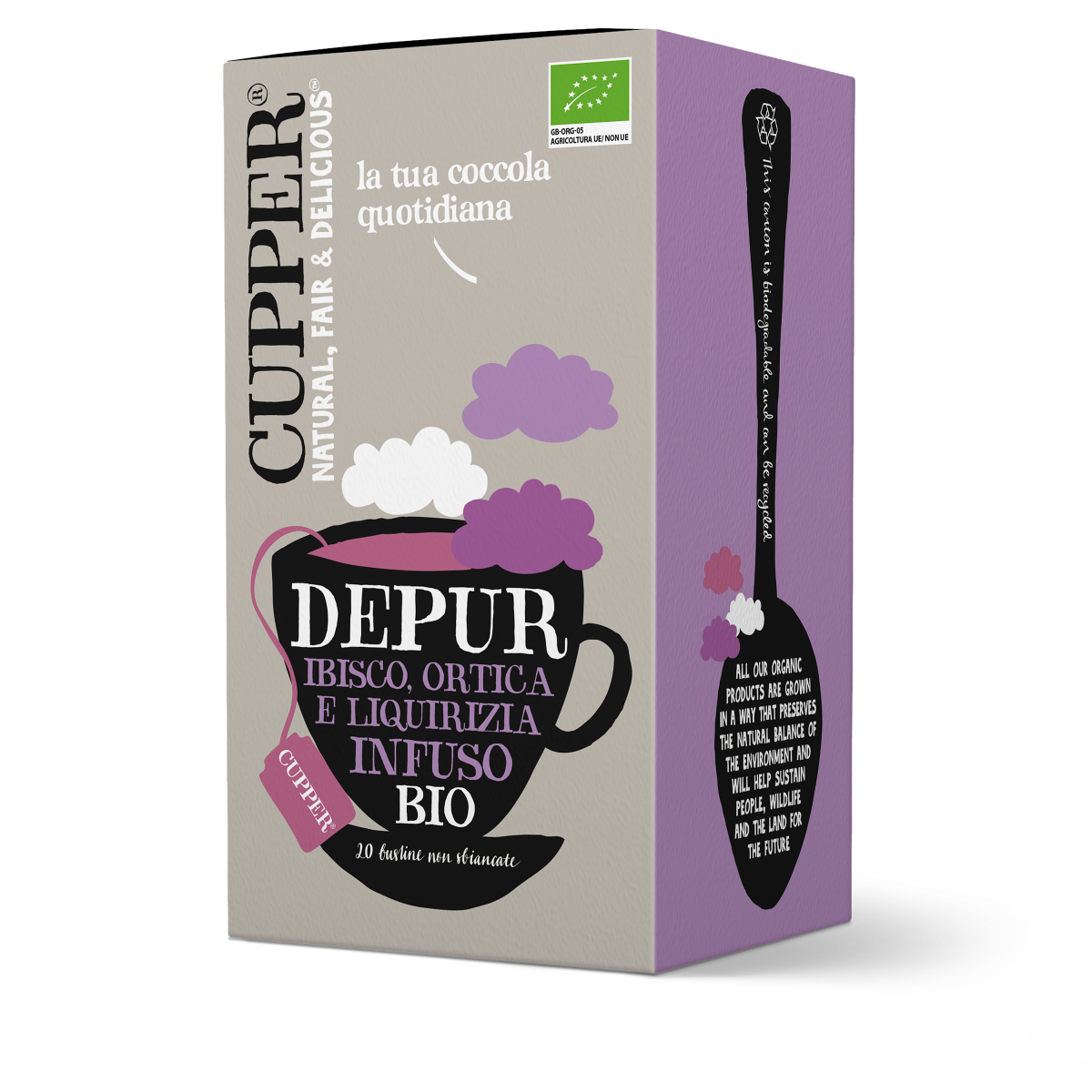 Infuso biologico con ibisco, ortica e liquirizia | Cupper